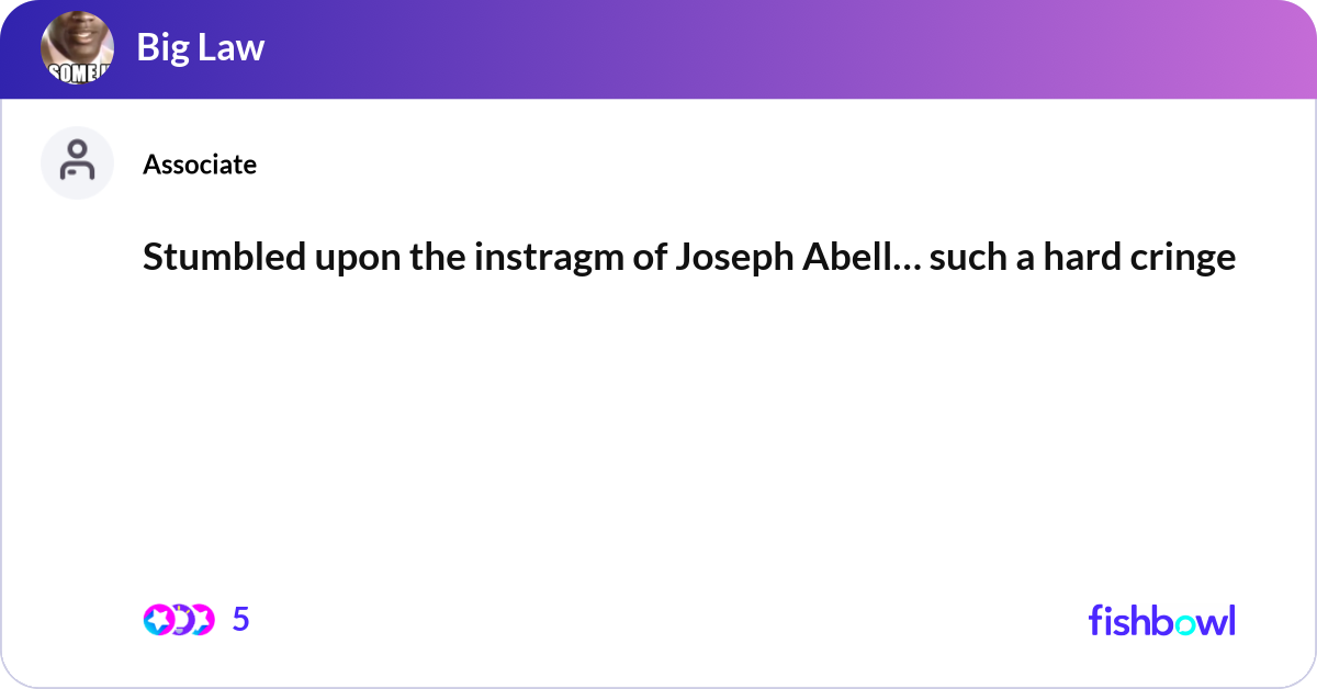Stumbled upon the instragm of Joseph Abell… such a... | Fishbowl