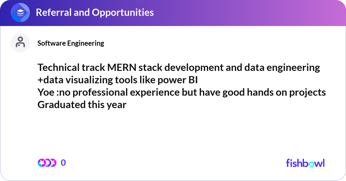 Technical track MERN stack development and data en... | Fishbowl