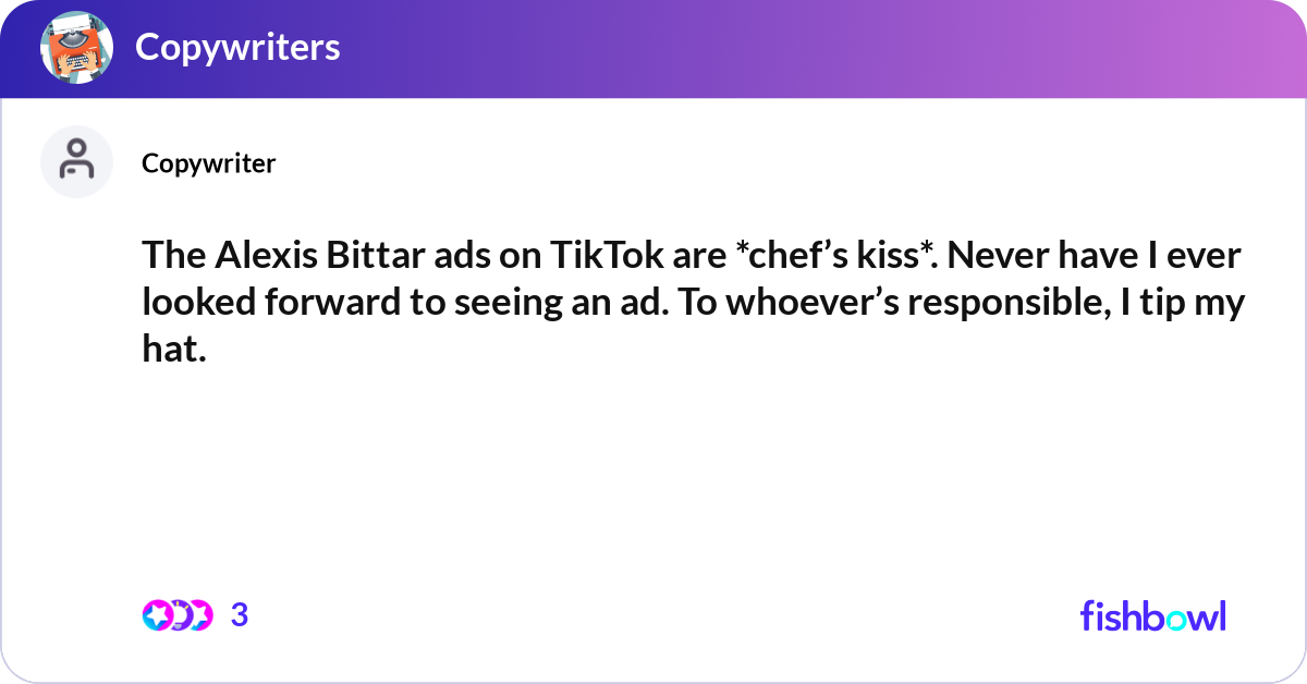 The Alexis Bittar ads on TikTok are *chef’s kiss*.... | Fishbowl