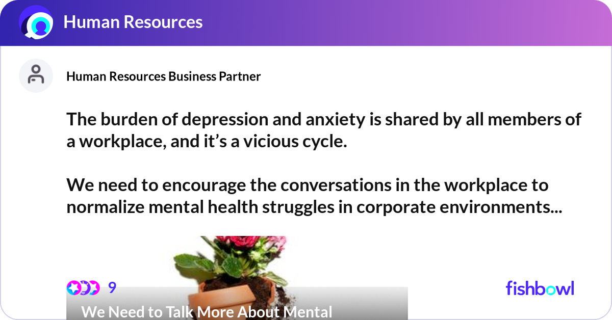 The burden of depression and anxiety is shared by ... | Fishbowl