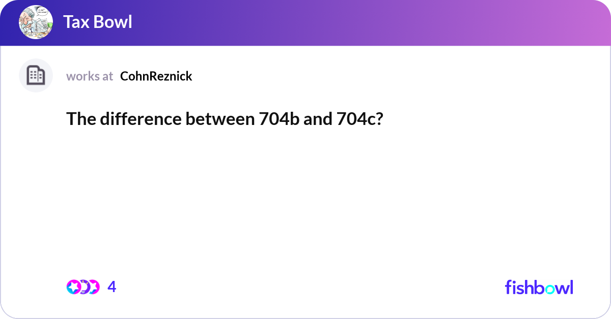 The difference between 704b and 704c? | Fishbowl