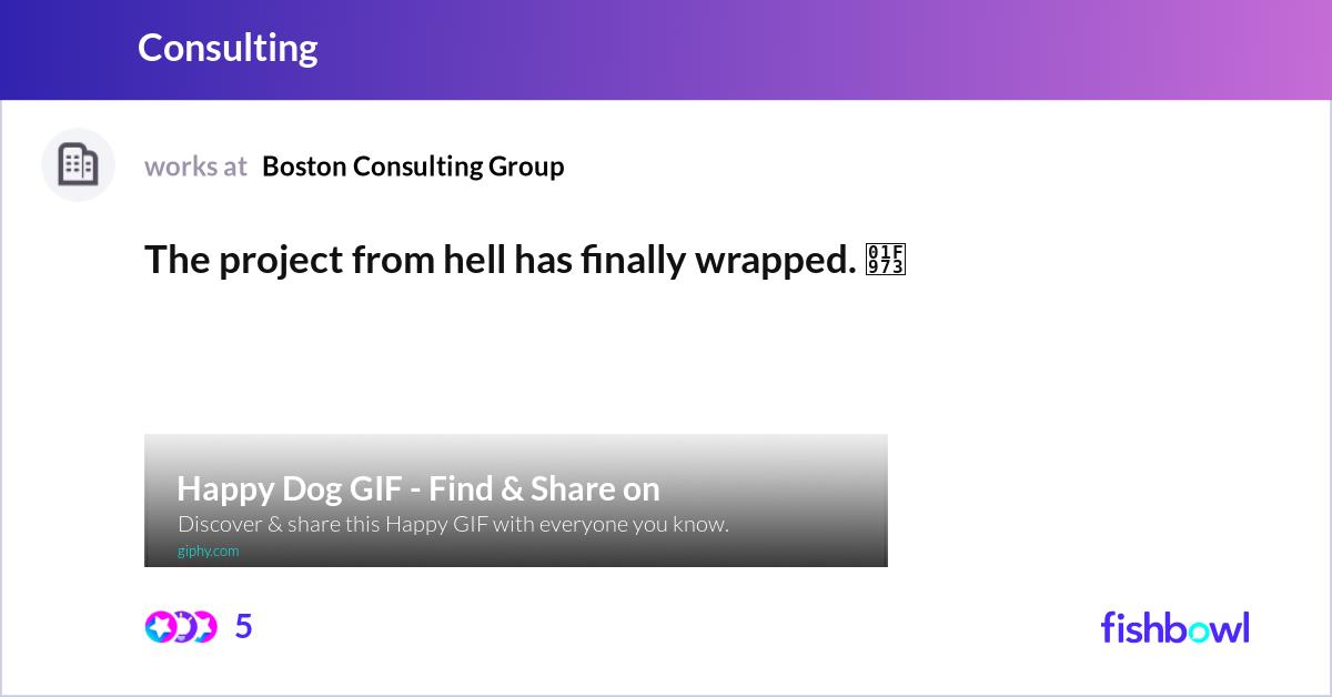 The project from hell has finally wrapped. 🥳 | Fishbowl