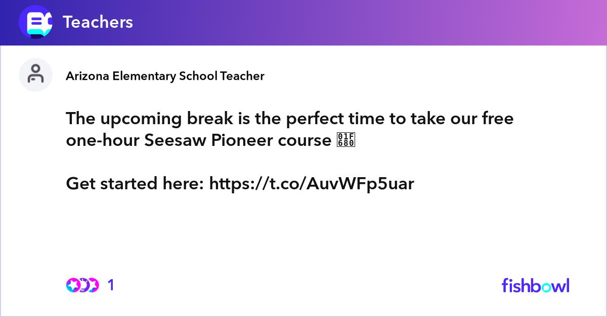 The upcoming break is the perfect time to take our... | Fishbowl