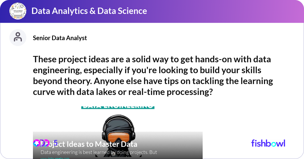 These project ideas are a solid way to get hands-o... | Fishbowl