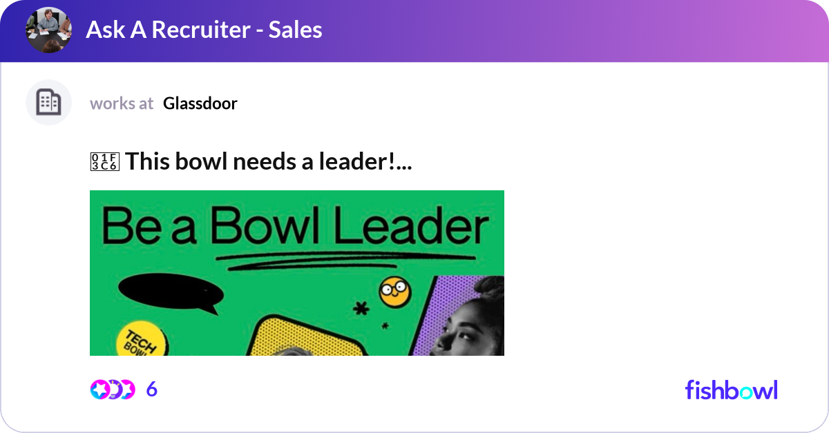 🏆 This bowl needs a leader! Want to take a more ... | Fishbowl