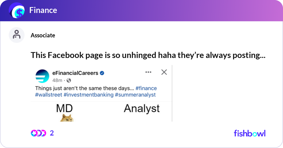 This Facebook page is so unhinged haha they’re alw... | Fishbowl
