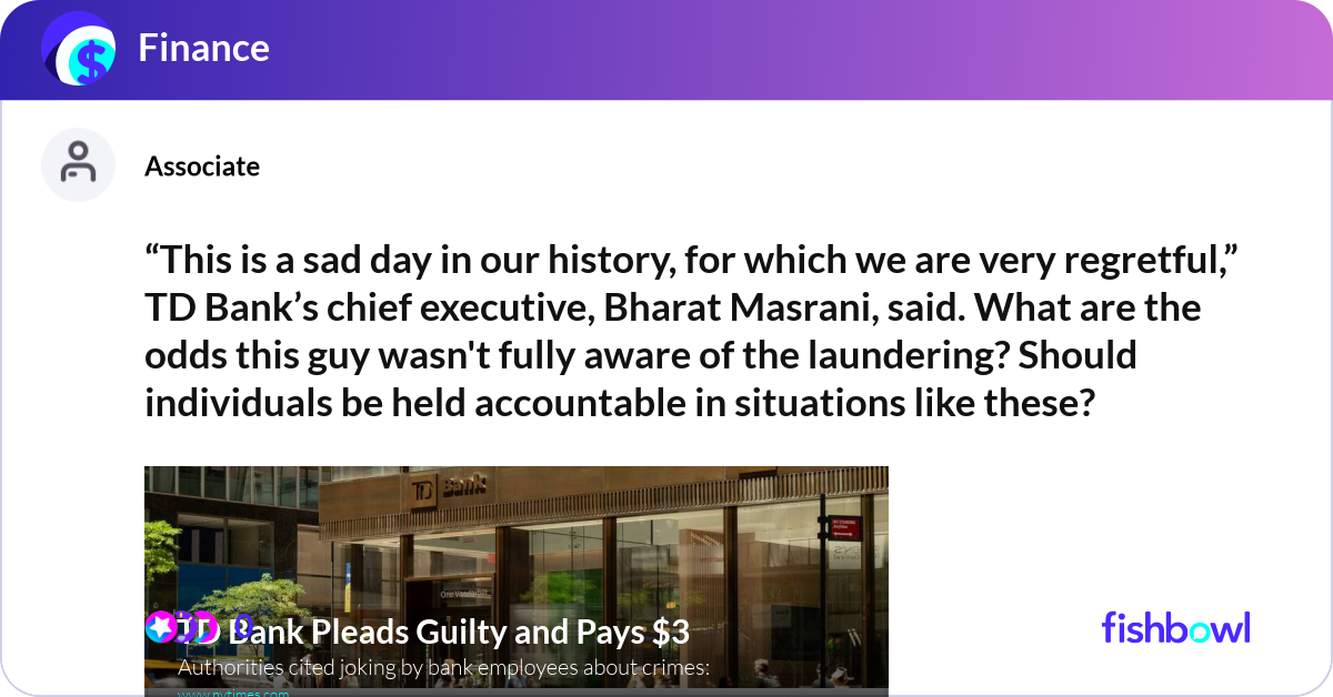 “This is a sad day in our history, for which we ar... | Fishbowl