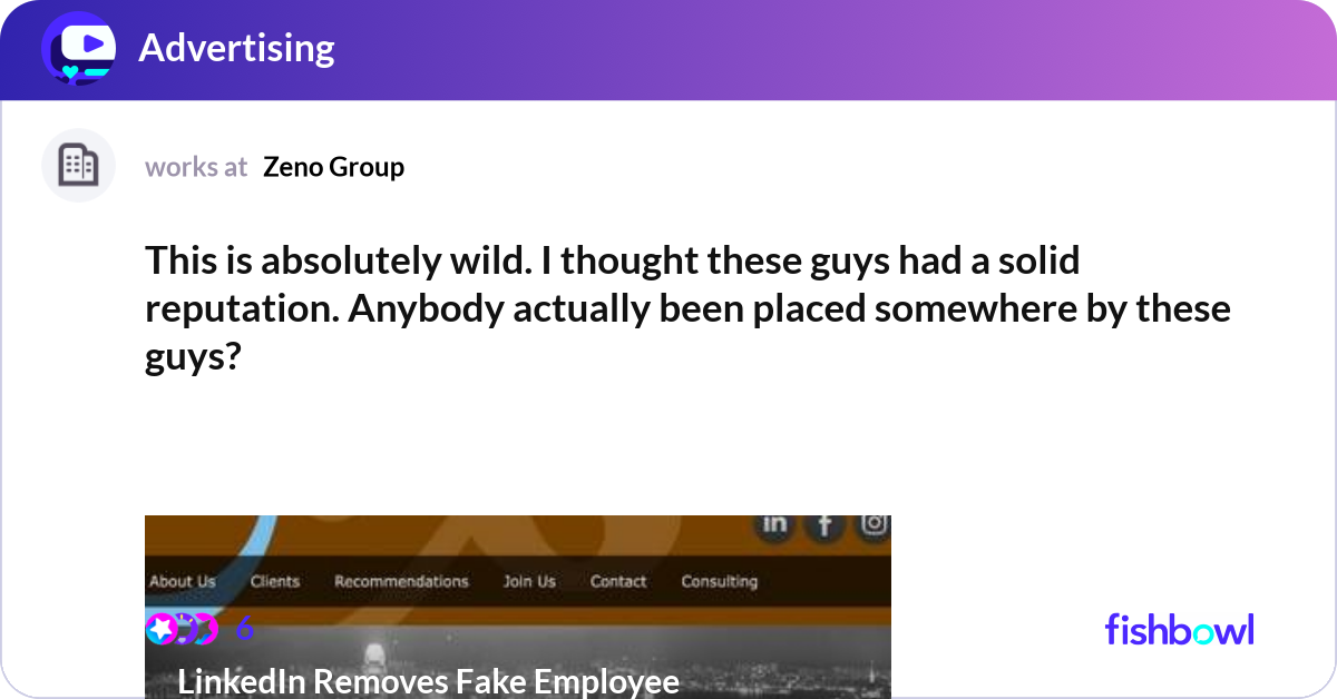 This is absolutely wild. I thought these guys had ... | Fishbowl