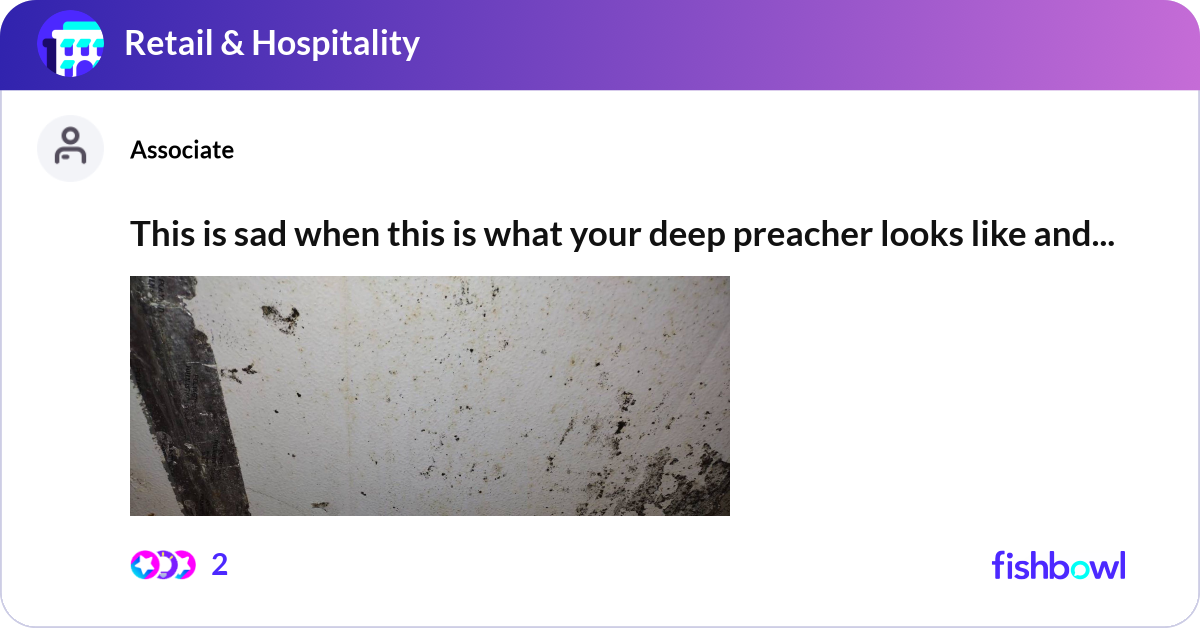 This is sad when this is what your deep preacher l... | Fishbowl