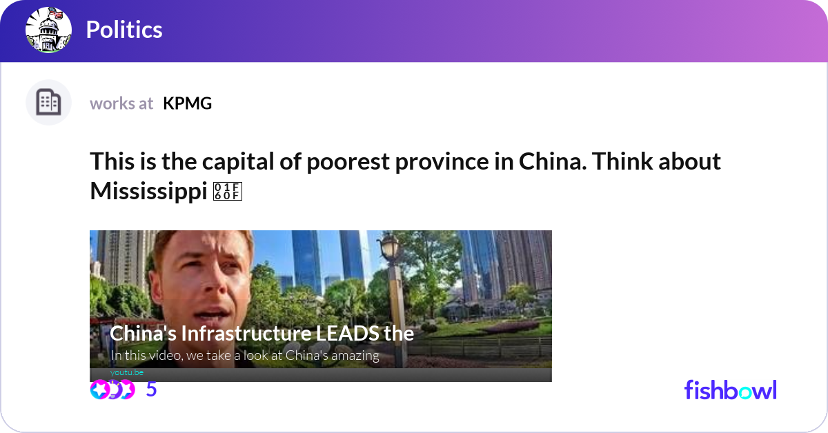 This is the capital of poorest province in China. ... | Fishbowl