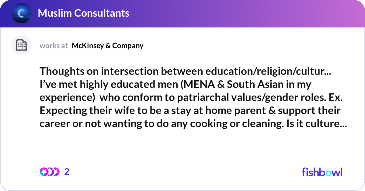 Thoughts on intersection between education/religio... | Fishbowl