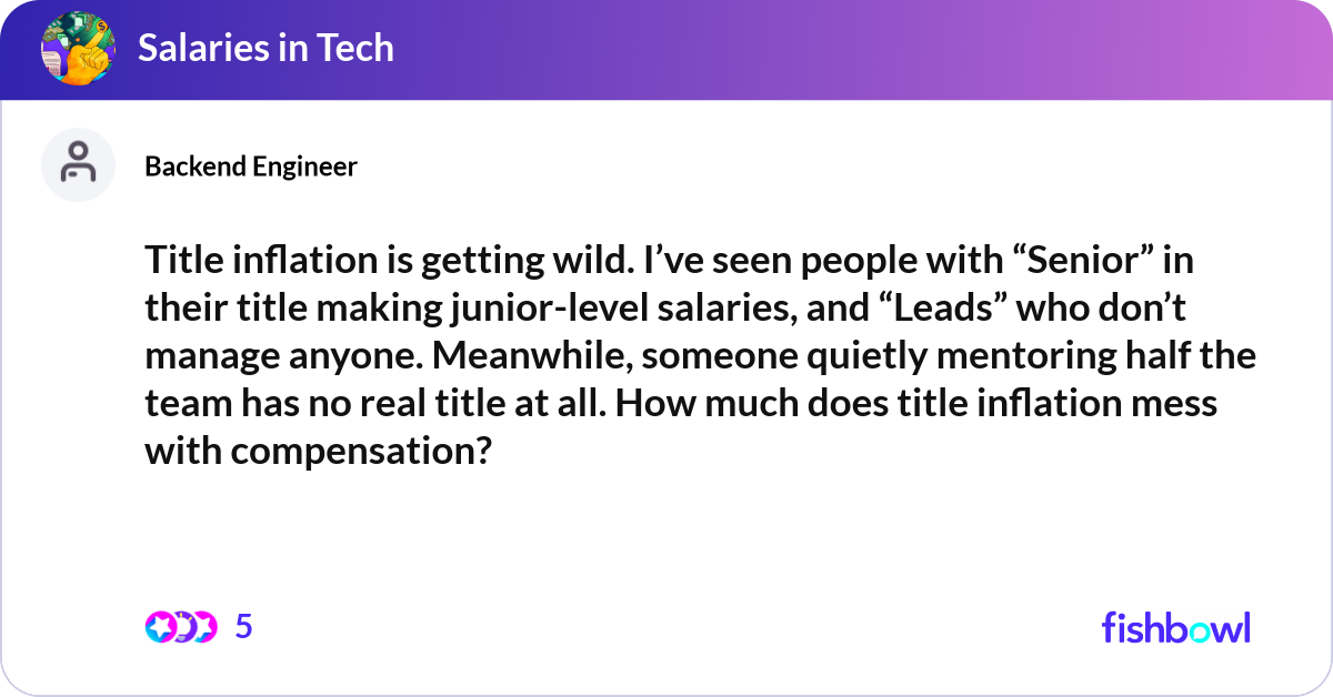 Title inflation is getting wild. I’ve seen people ... | Fishbowl