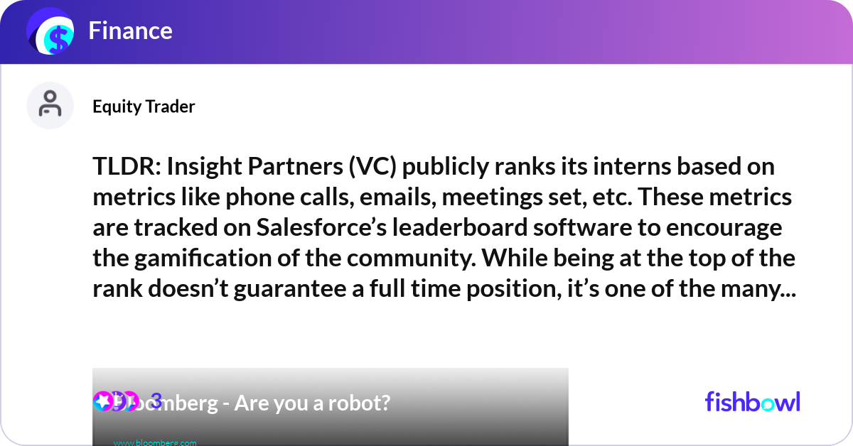TLDR: Insight Partners (VC) publicly ranks its int... | Fishbowl