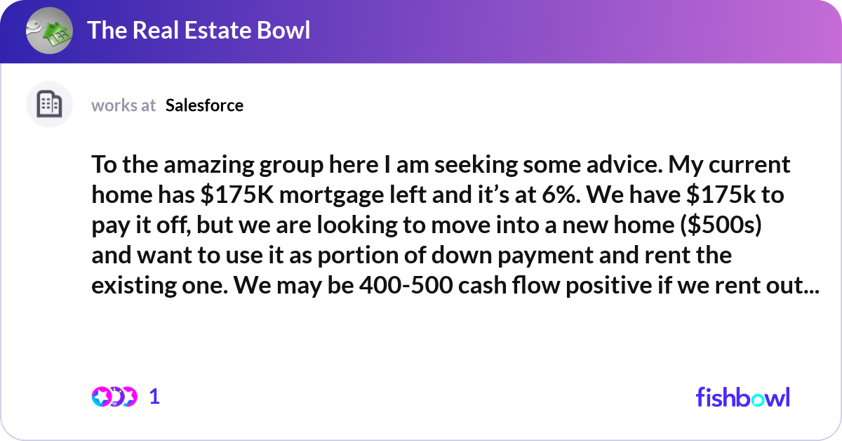 To the amazing group here I am seeking some advice... | Fishbowl