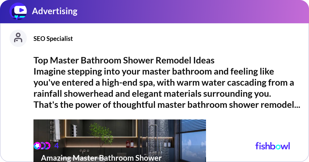 Top Master Bathroom Shower Remodel Ideas Imagine s... | Fishbowl