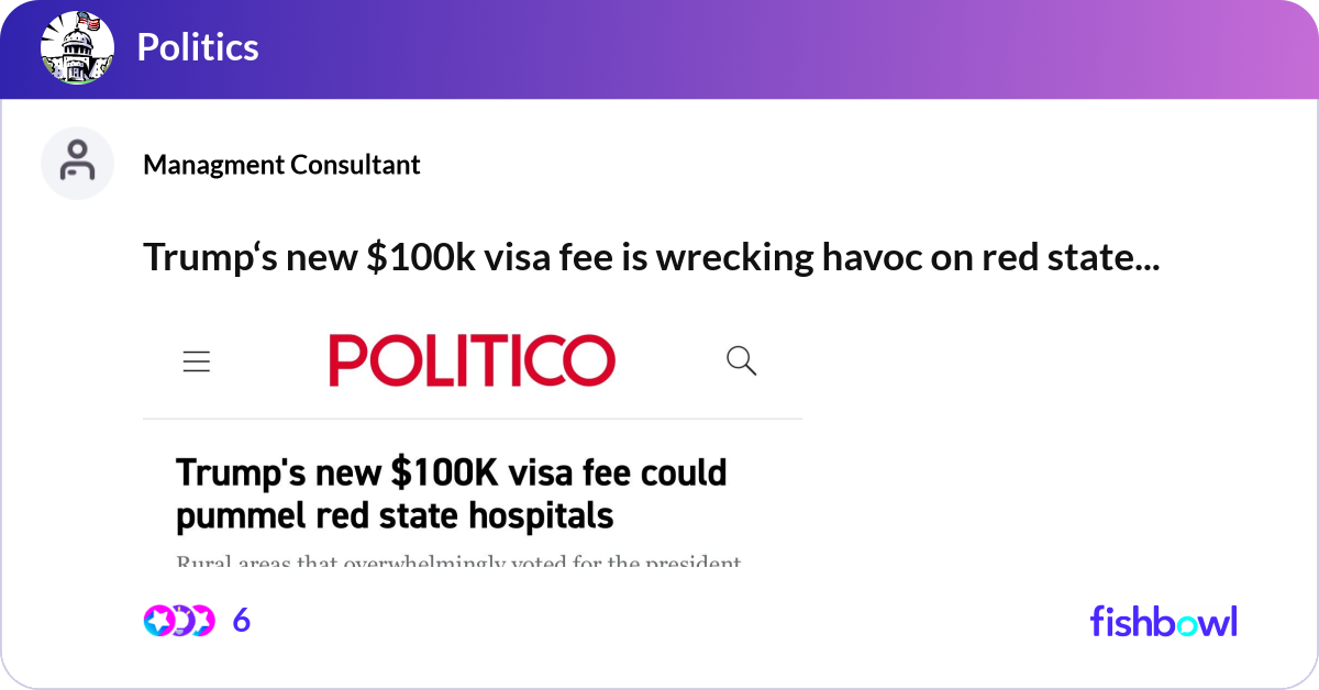 Trump‘s new $100k visa fee is wrecking havoc on re... | Fishbowl
