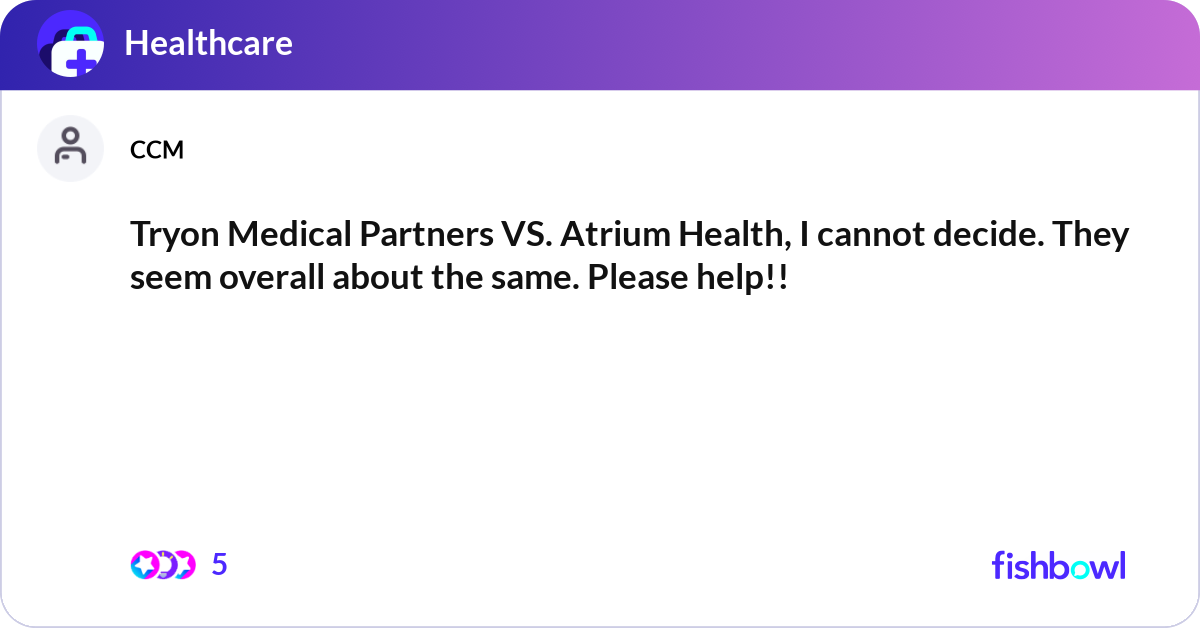 Tryon Medical Partners VS. Atrium Health, I cannot... | Fishbowl