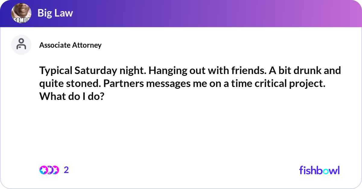 Typical Saturday night. Hanging out with friends. ... | Fishbowl