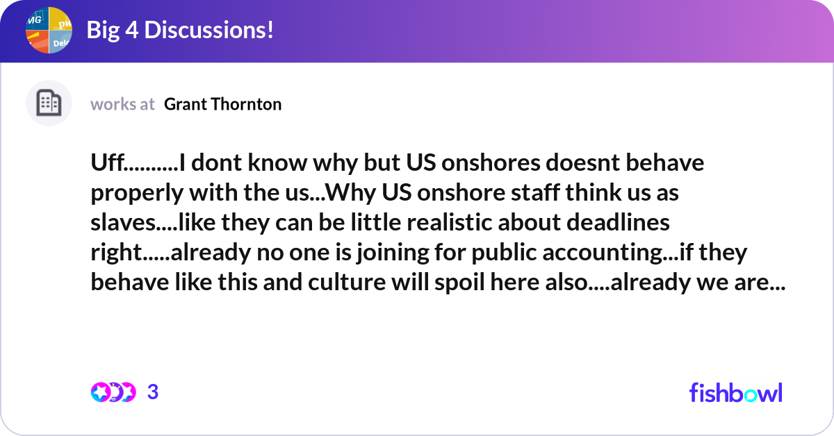 Uff..........I dont know why but US onshores doesn... | Fishbowl