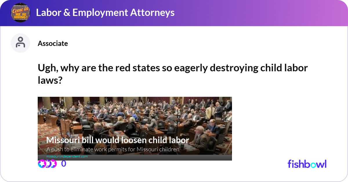Ugh, why are the red states so eagerly destroying ... | Fishbowl