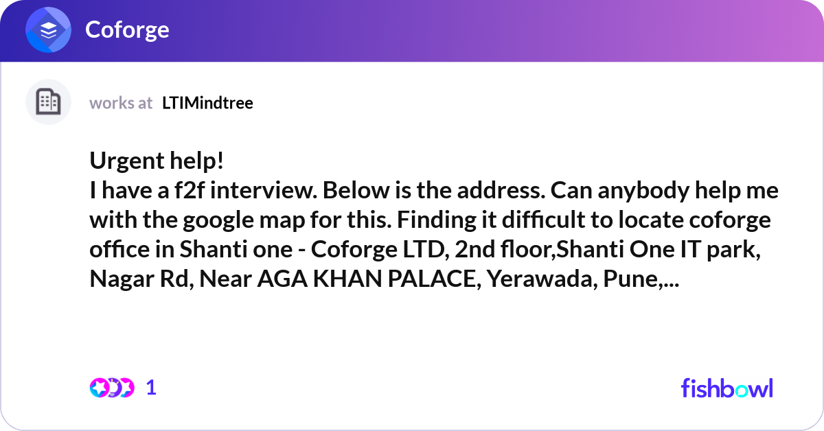 Urgent help! I have a f2f interview. Below is the ... | Fishbowl