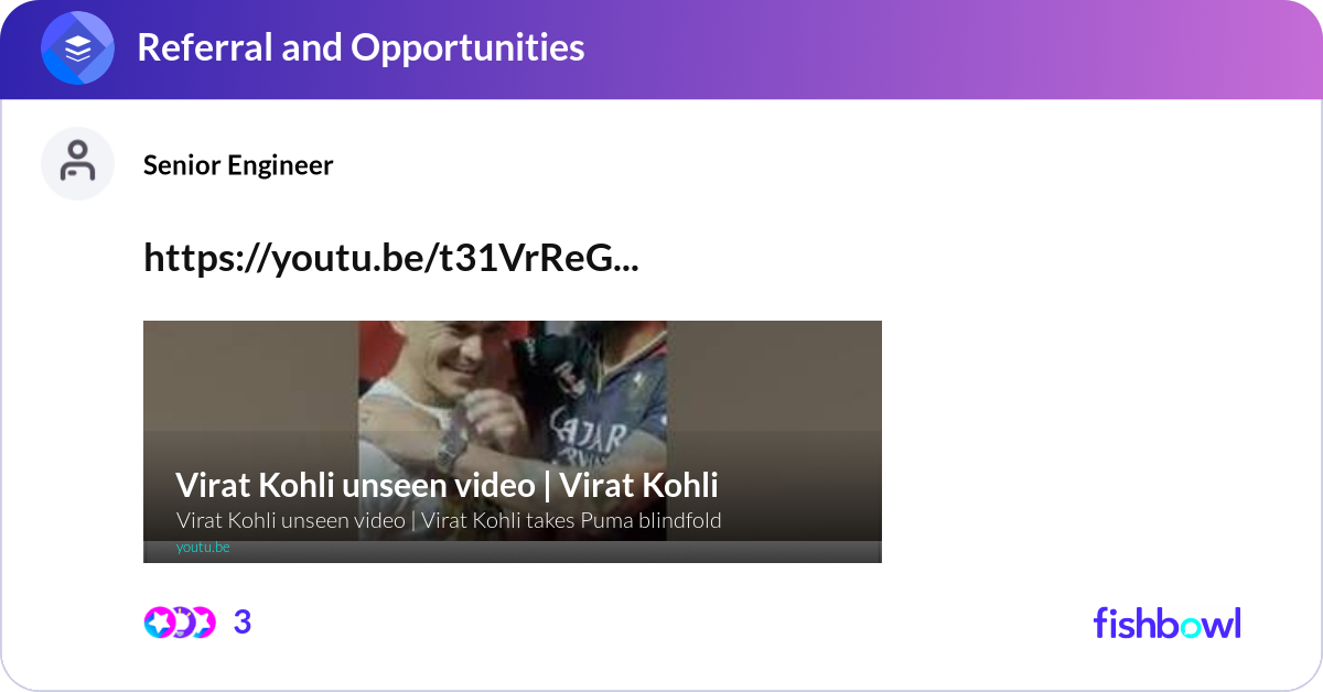 https://youtu.be/t31VrReGSKc | Fishbowl