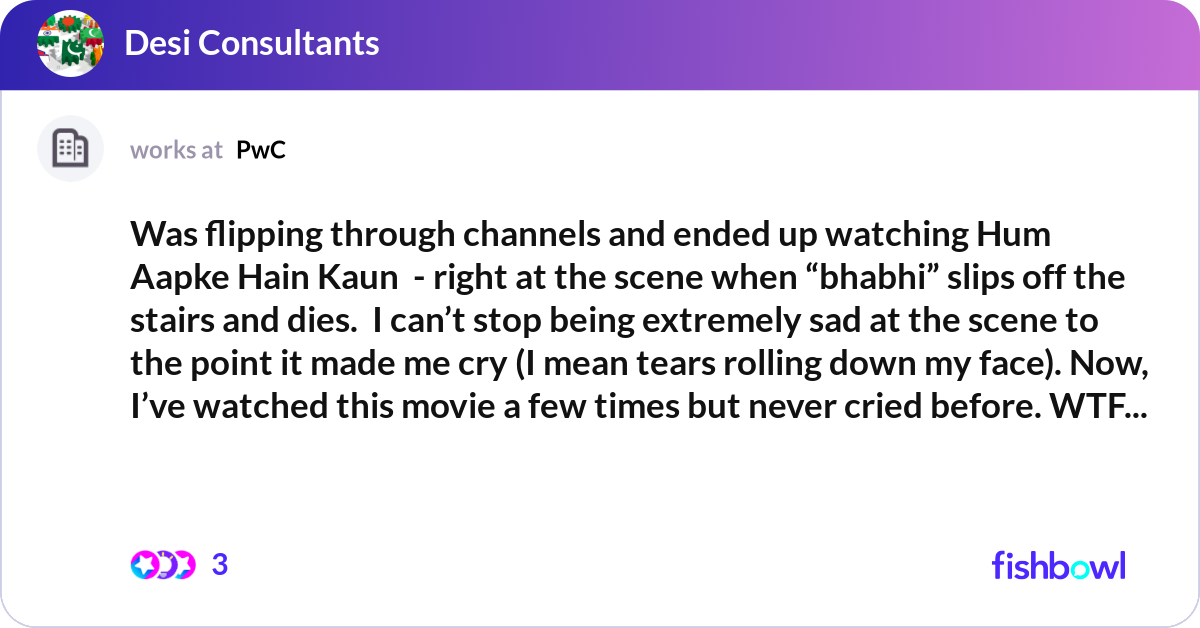 Was flipping through channels and ended up watchin... | Fishbowl