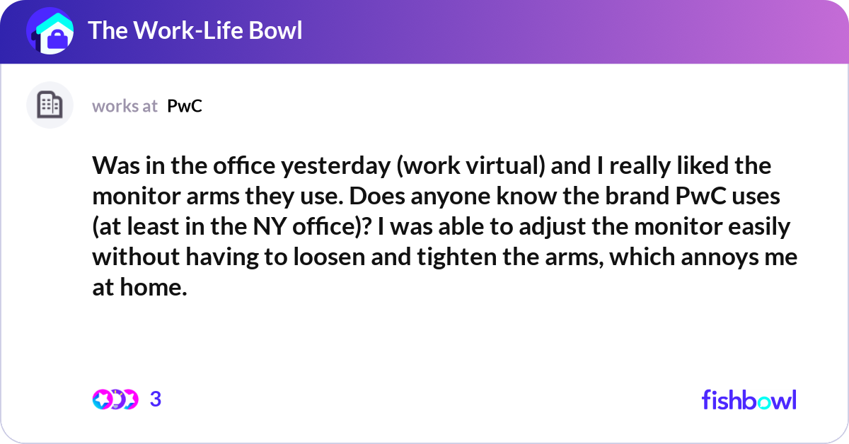 Was in the office yesterday (work virtual) and I r... | Fishbowl