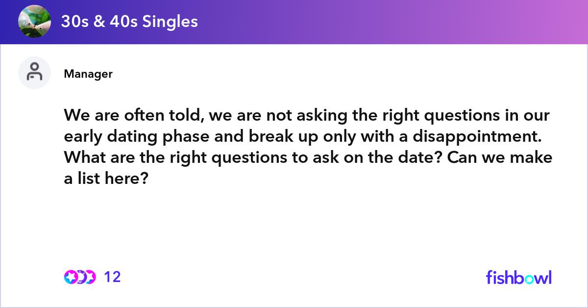 We are often told, we are not asking the right que... | Fishbowl
