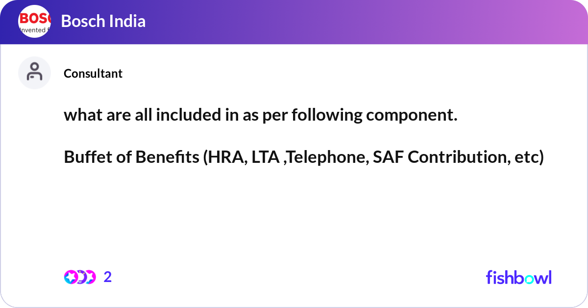 what are all included in as per following componen... | Fishbowl