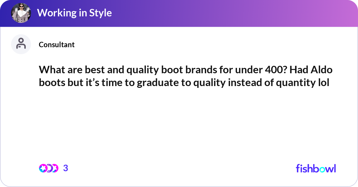 What are best and quality boot brands for under 40... | Fishbowl