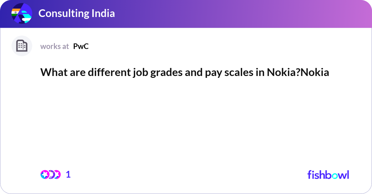 What are different job grades and pay scales in No... | Fishbowl