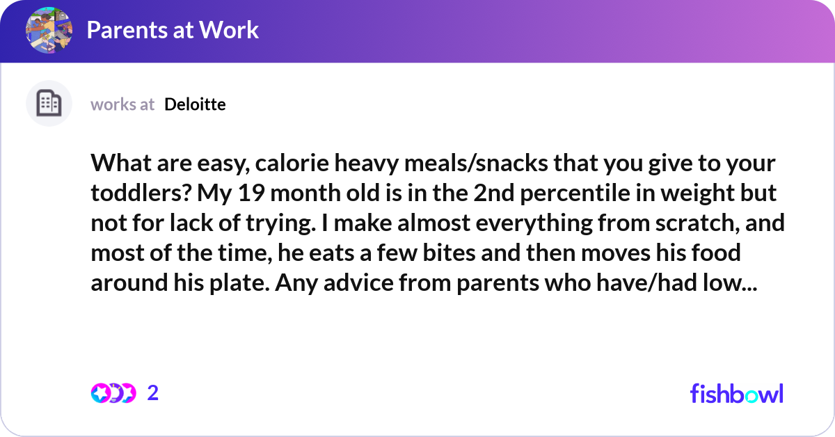 What are easy, calorie heavy meals/snacks that you... | Fishbowl