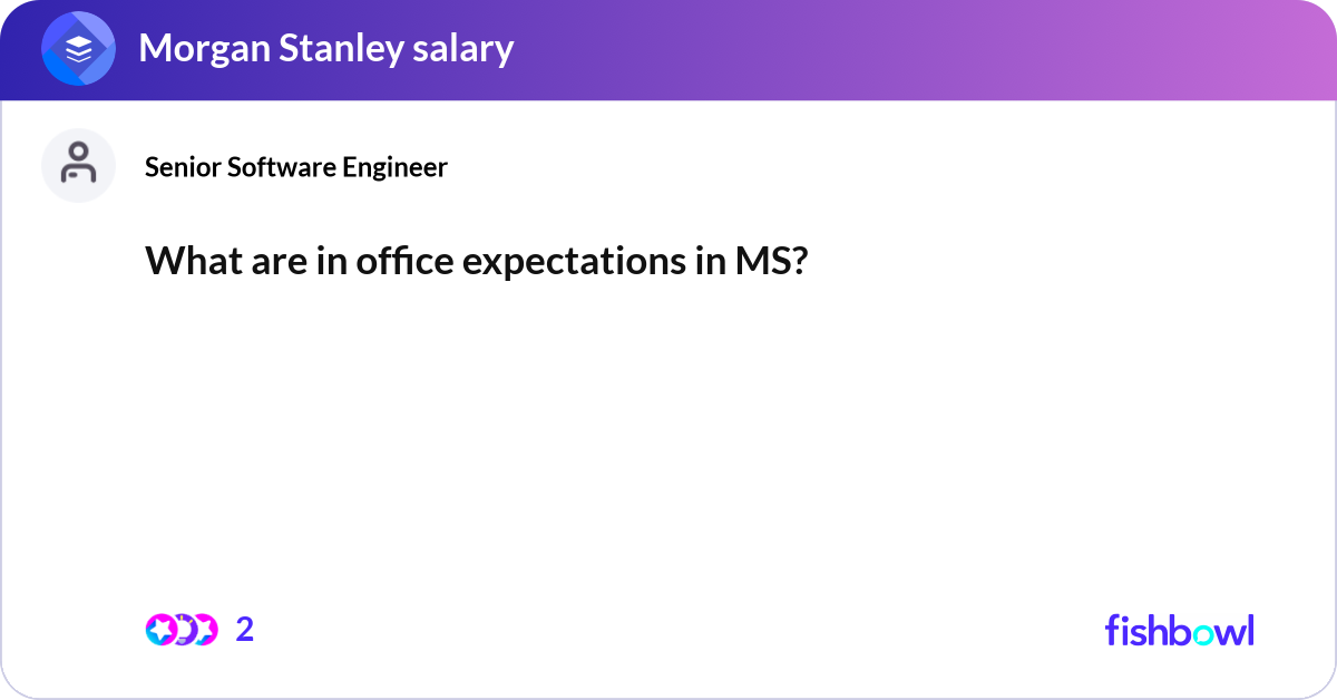 What are in office expectations in MS? | Fishbowl