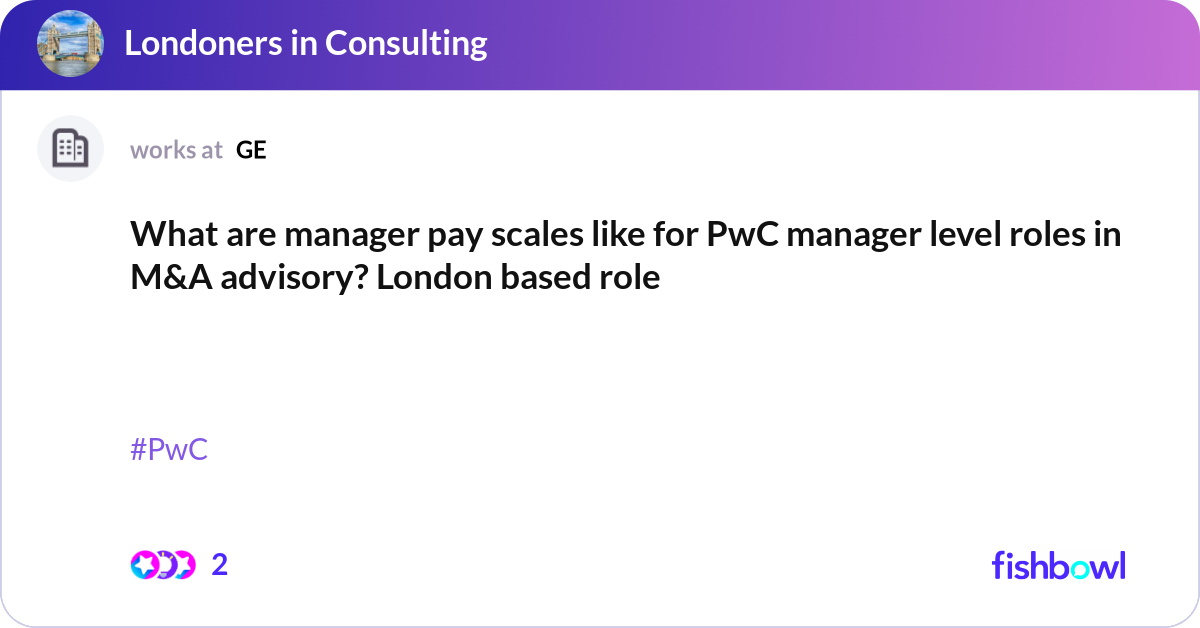 What are manager pay scales like for PwC manager l... | Fishbowl