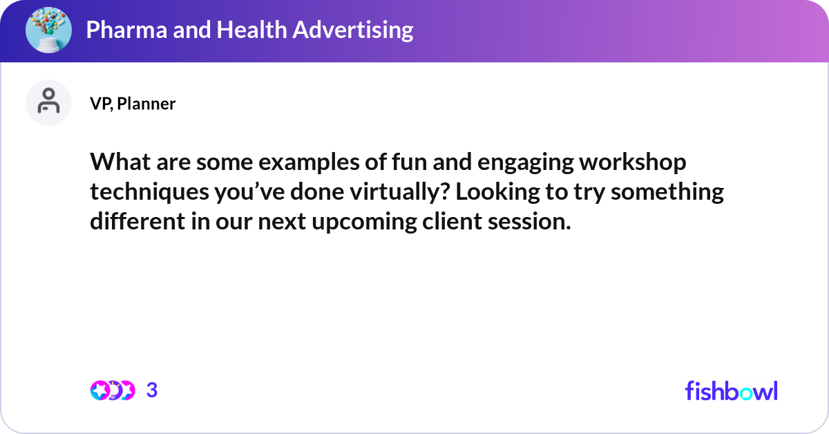 What are some examples of fun and engaging worksho... | Fishbowl