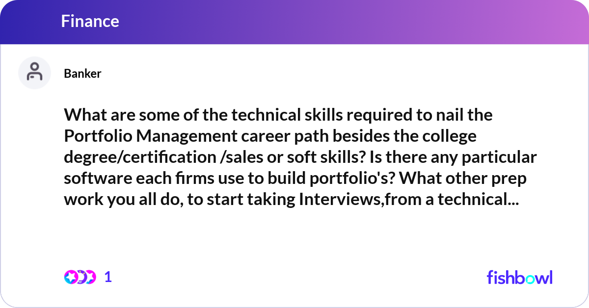 What are some of the technical skills required to ... | Fishbowl
