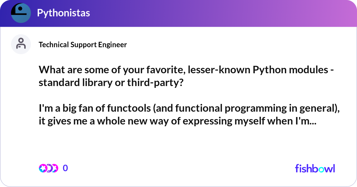 What are some of your favorite, lesser-known Pytho... | Fishbowl