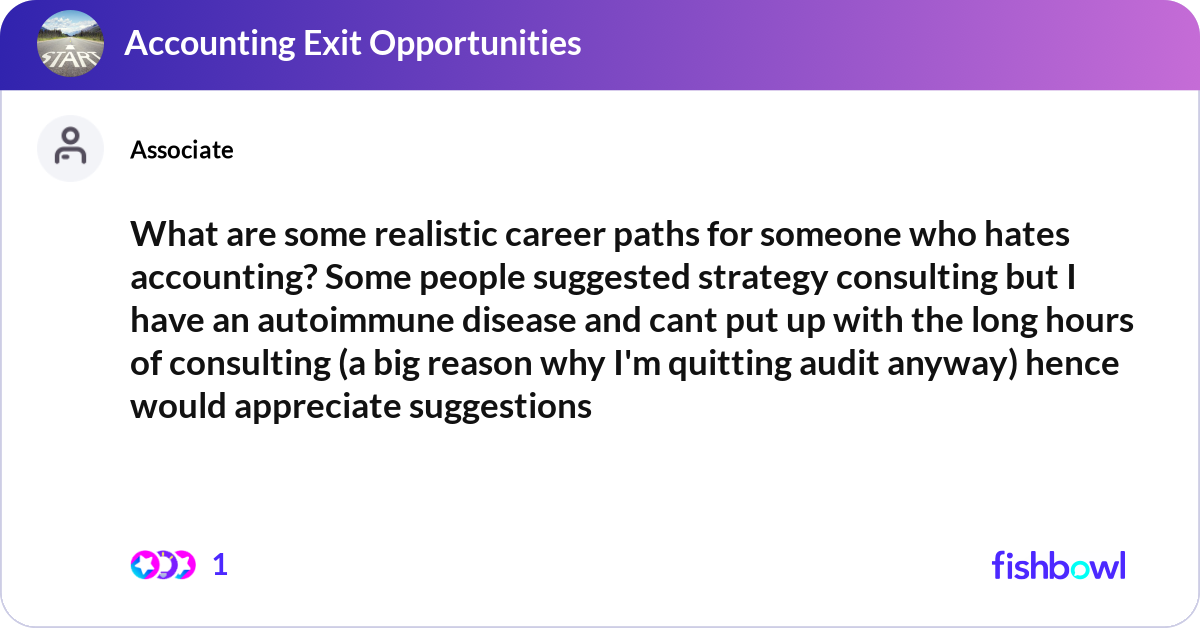What are some realistic career paths for someone w... | Fishbowl