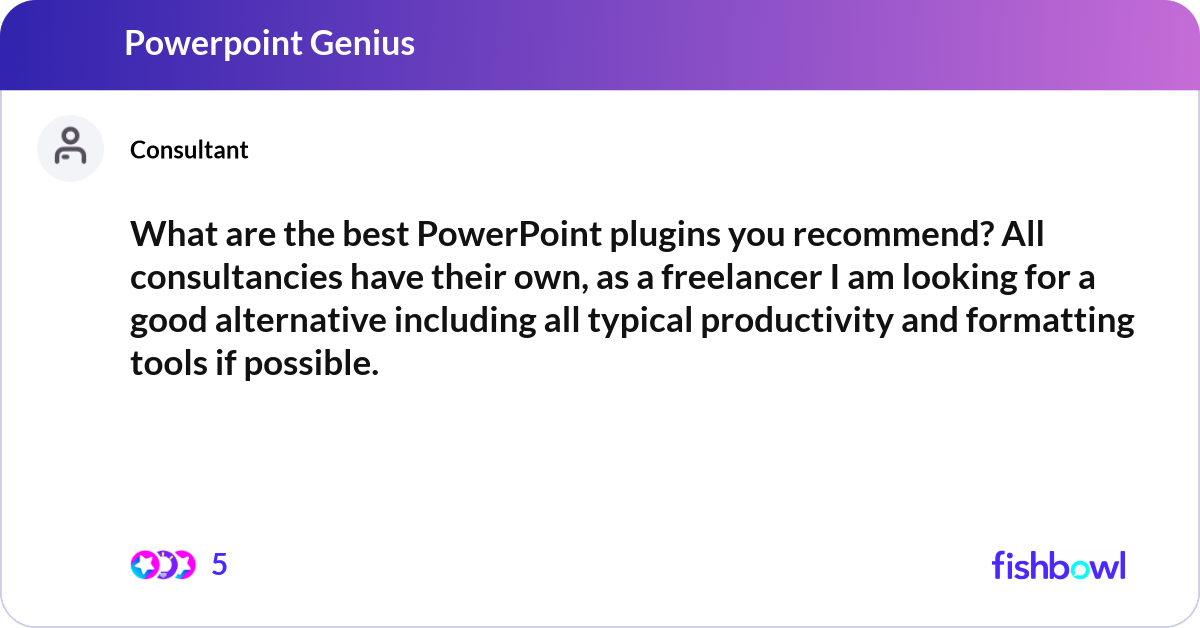 What are the best PowerPoint plugins you recommend... | Fishbowl