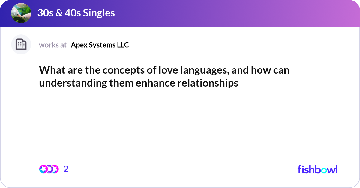 What are the concepts of love languages, and how c... | Fishbowl