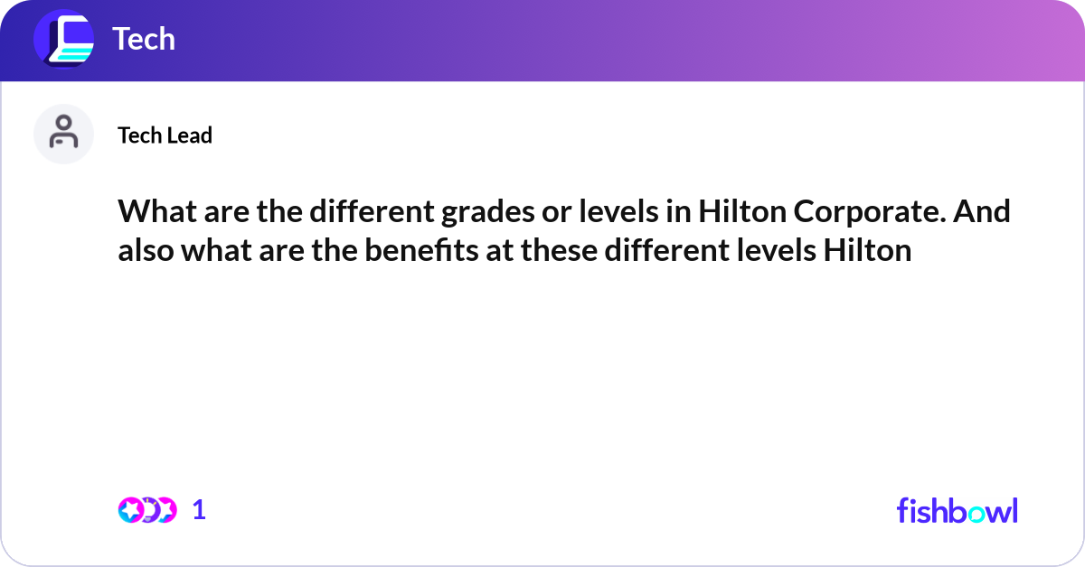 What are the different grades or levels in Hilton ... | Fishbowl