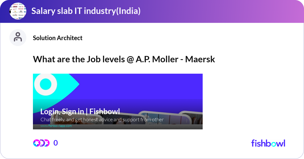 What are the Job levels @ A.P. Moller - Maersk | Fishbowl