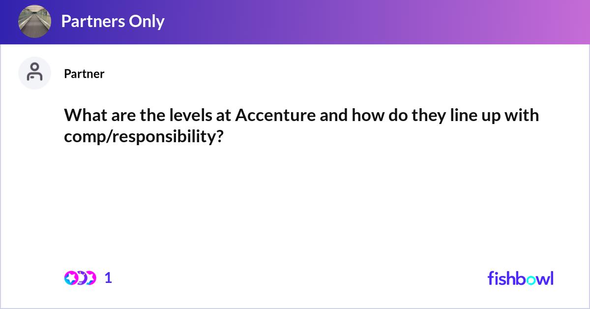 What are the levels at Accenture and how do they l... | Fishbowl