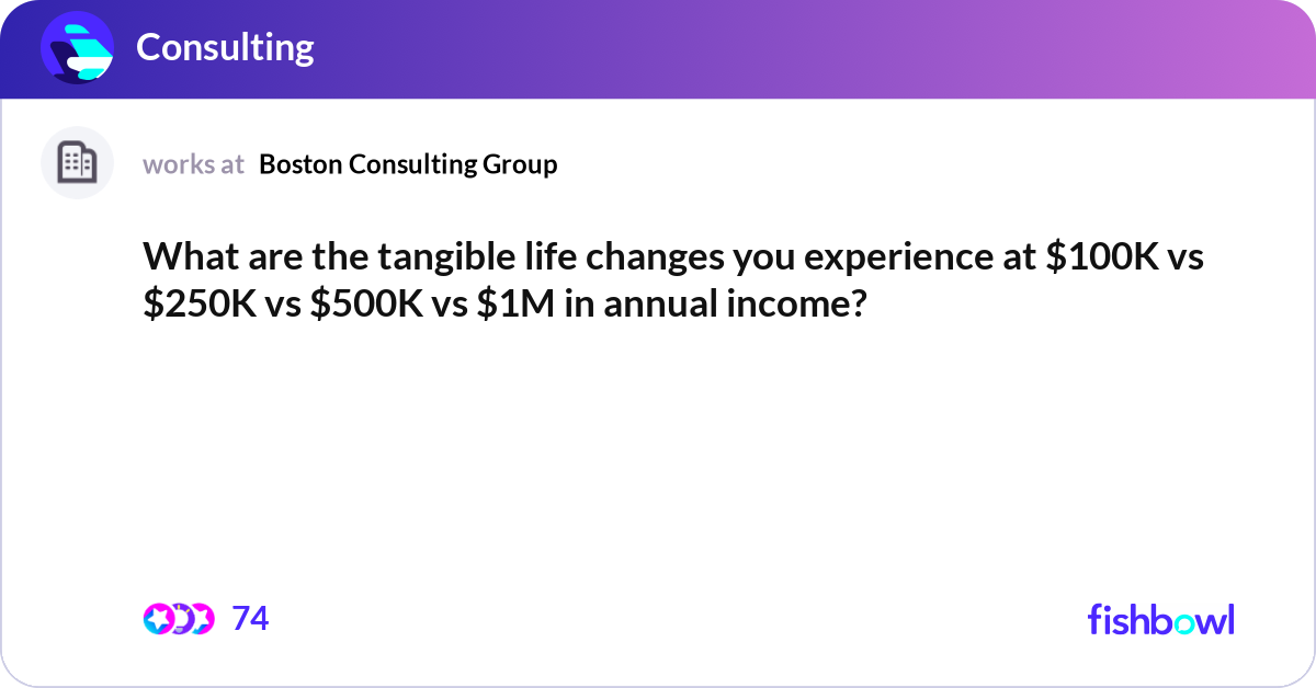What are the tangible life changes you experience ... | Fishbowl