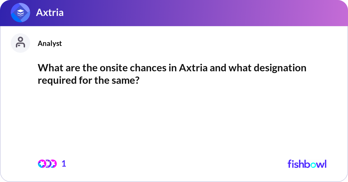 What are the onsite chances in Axtria and what des... | Fishbowl