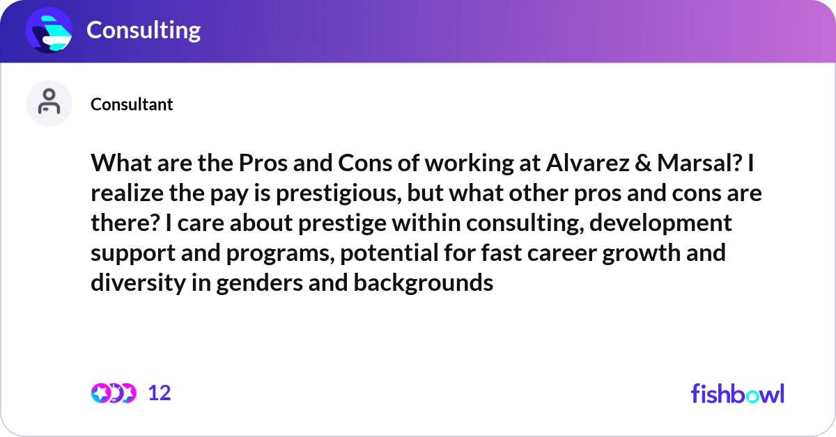 What are the Pros and Cons of working at Alvarez &... | Fishbowl