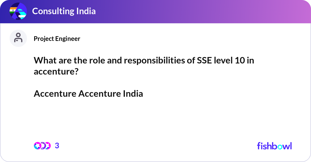 What are the role and responsibilities of SSE leve... | Fishbowl