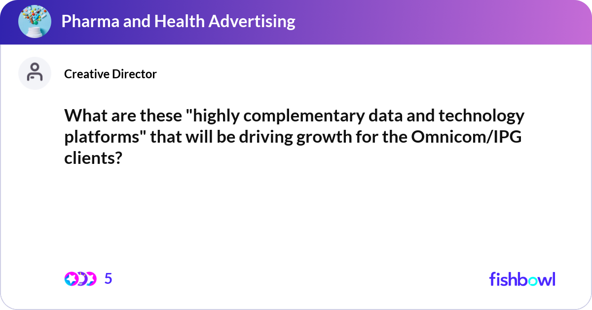 What are these "highly complementary data and tech... | Fishbowl