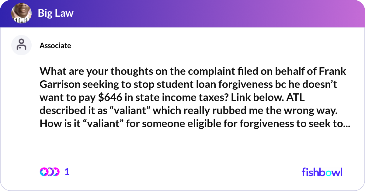 What are your thoughts on the complaint filed on b... | Fishbowl